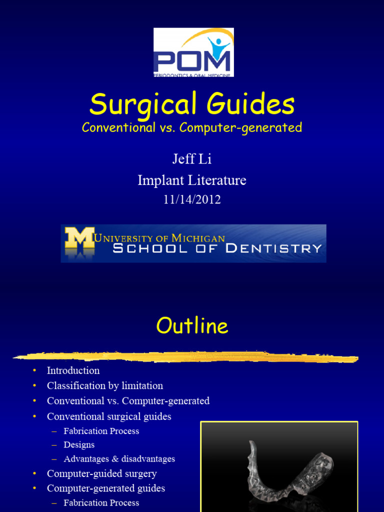 Surgical Guides: Conventional vs. CAD/CAM | PDF | Dental Implant | Ct Scan