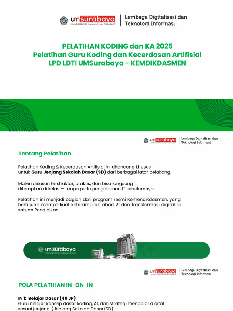 Materi Sosialisasi PELATIHAN KODING KA - LPD LDTI Universitas Muhammadiyah Surabaya | PDF