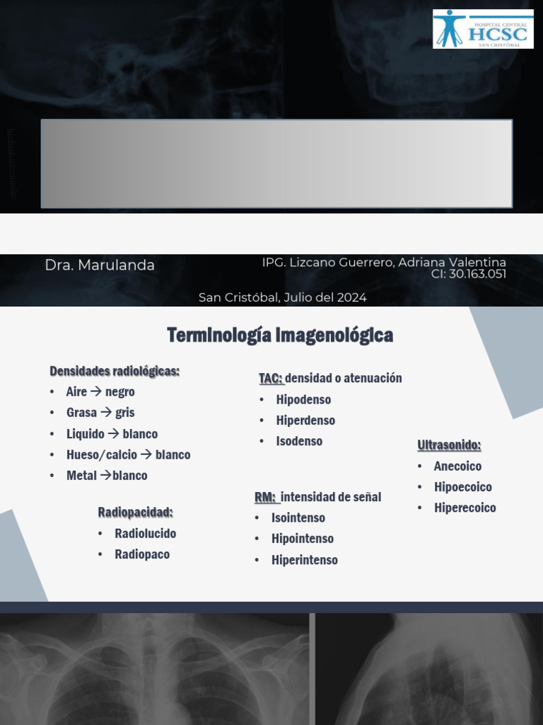 Terminología y Proyecciones en Radiología | PDF | Tórax ...