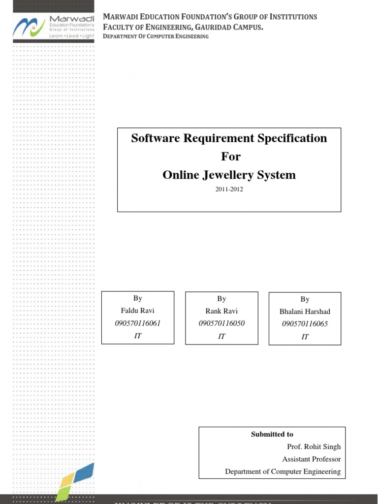 Cover Page Srs Print | PDF