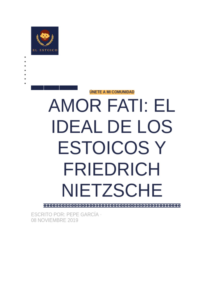 Amor Fati | PDF | Estoicismo | Amor