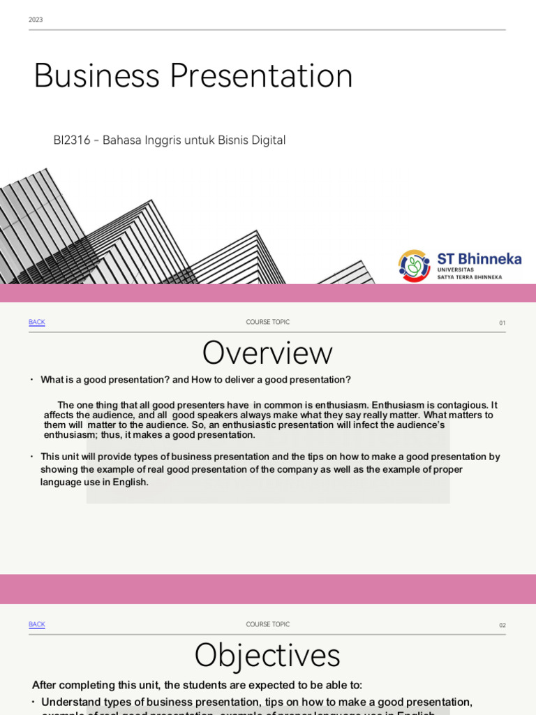 Business Presentation Essentials Guide | PDF | Human Communication ...