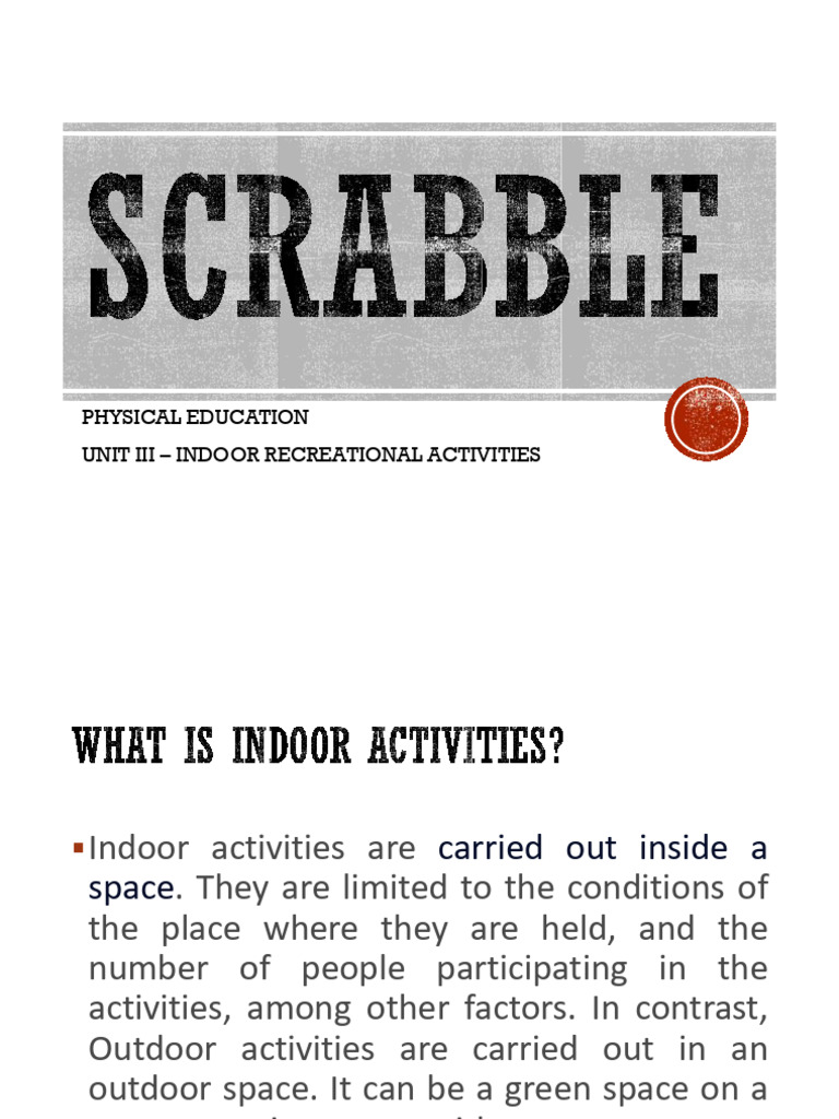 Indoor Recreational Activities Guide | PDF