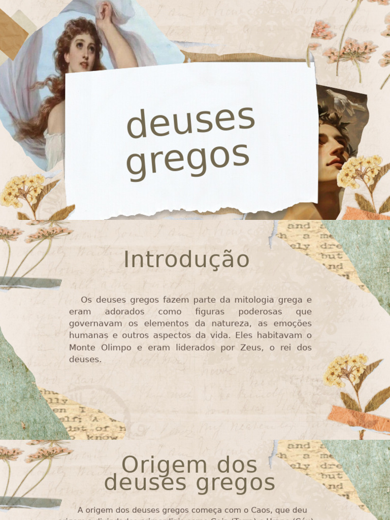 Deuses Gregos: Mitologia e Características | PDF