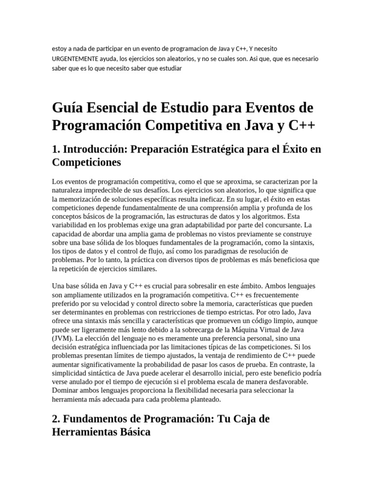INFO Evento de Programacion de Java y C++ | PDF | C ++ | Herencia ...