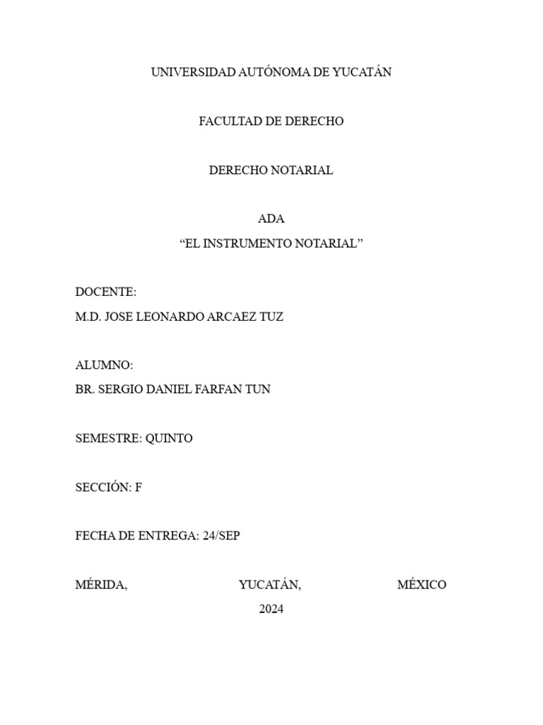 El Instrumento Notarial | PDF | Ley común | Derecho Civil (Common Law)
