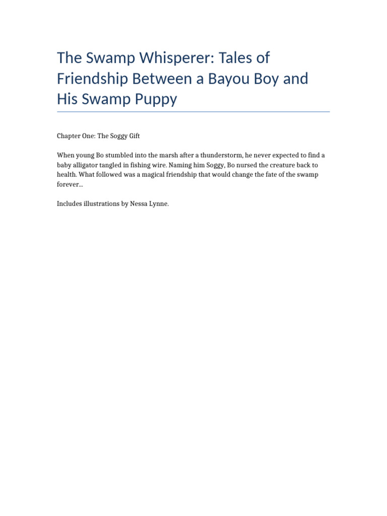 The Swamp Whisperer Tales of Friendship Between A Bayou Boy and His ...