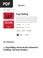 Gap Selling PDF | PDF | Sales | Motivational
