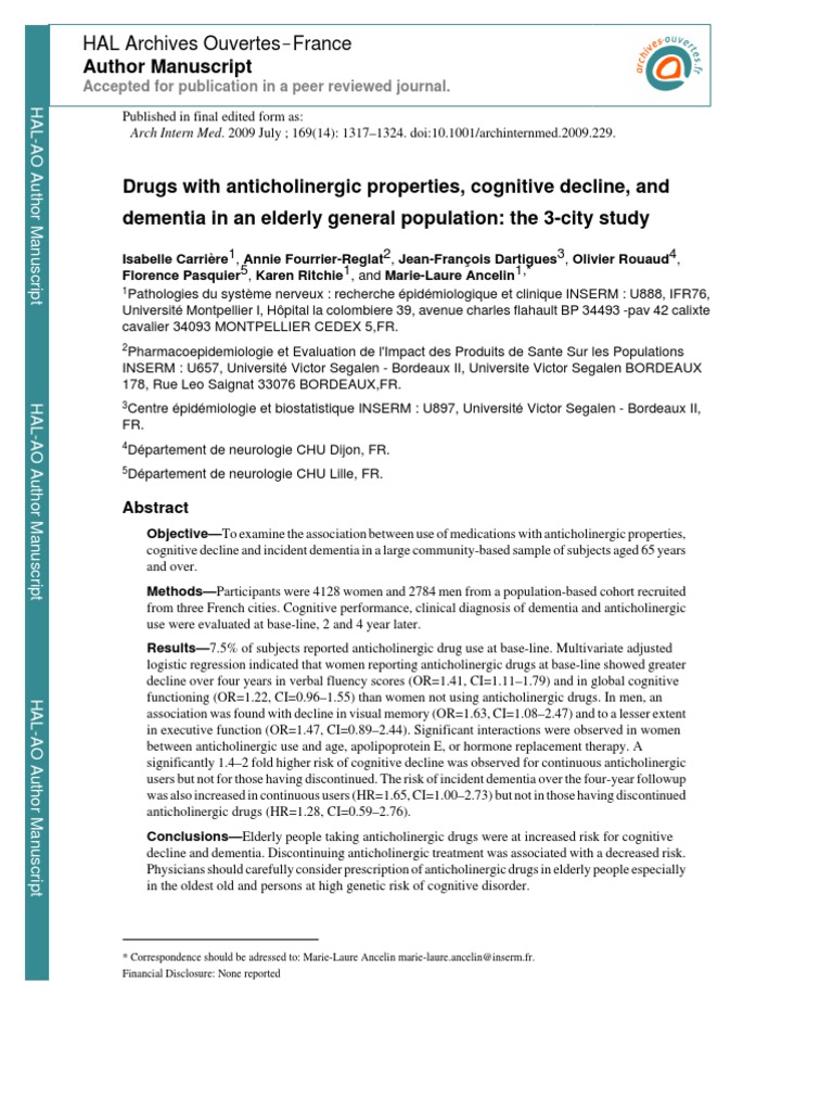 Anti Colin Erg I Cos | PDF | Dementia | Hormone Replacement Therapy ...