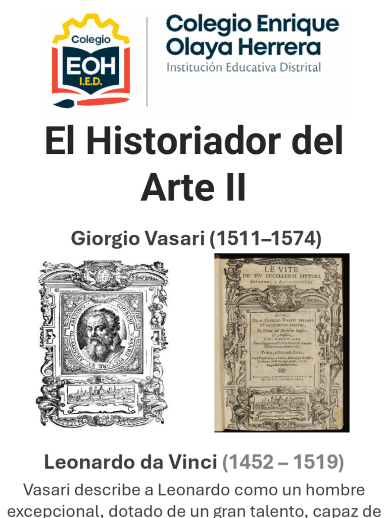 El Historiador Del Arte II | PDF | Renacimiento | Leonardo Da Vinci