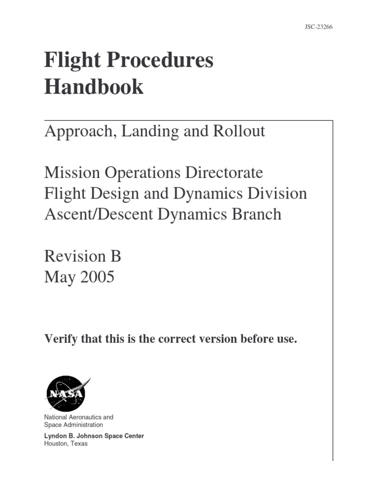 !!!JSC-23266 - Approach, Landing and Rollout Flight Procedures Handbook ...