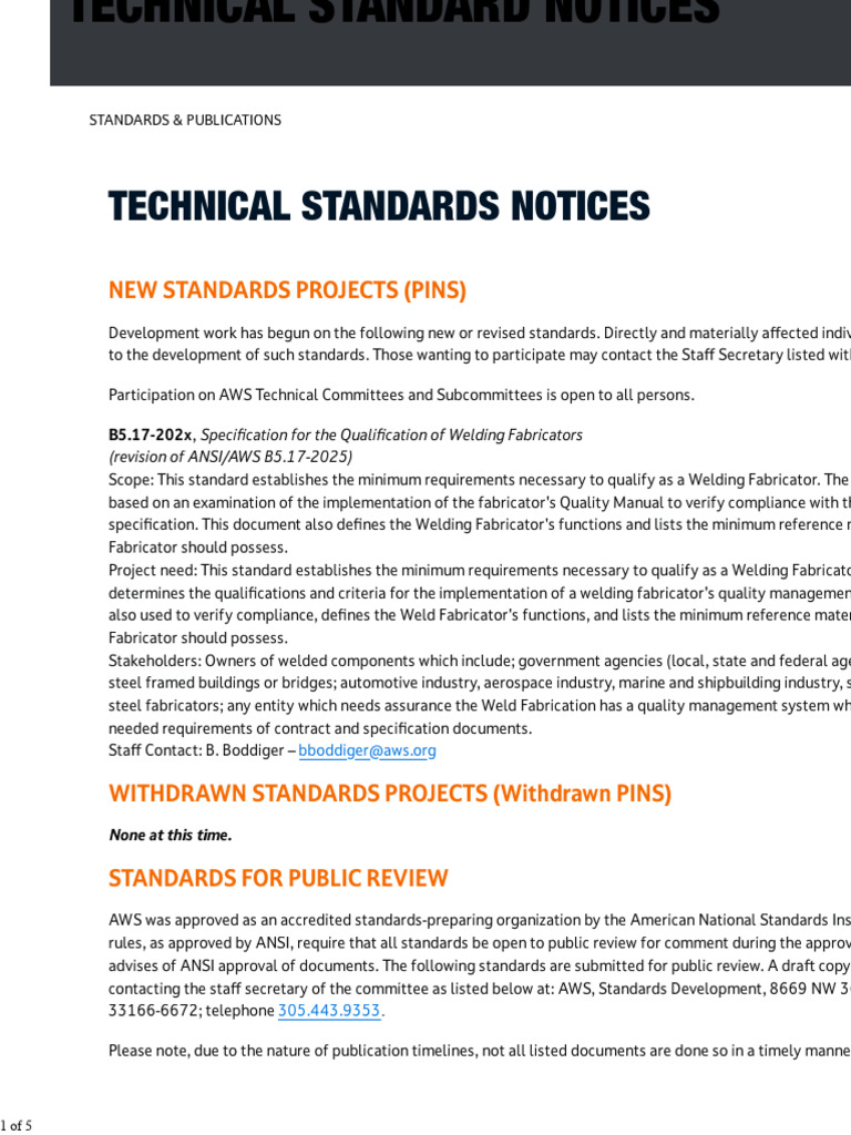 New Welding Fabricator Standards Update | PDF | Specification ...