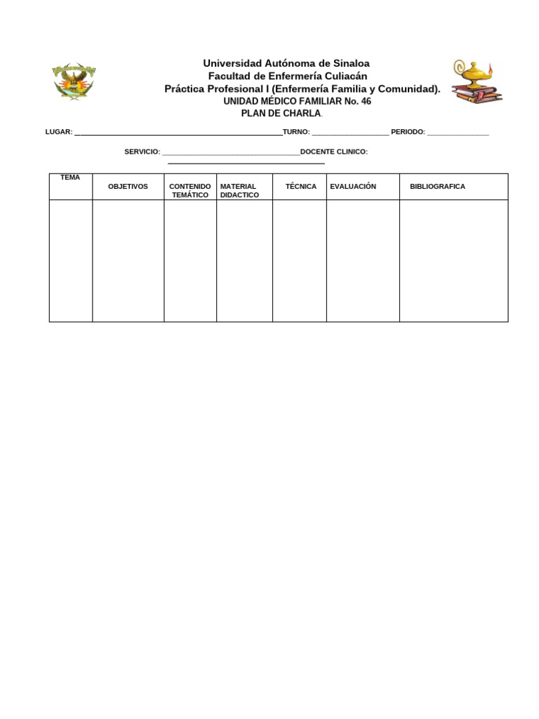 Formato Plan de Charla | PDF