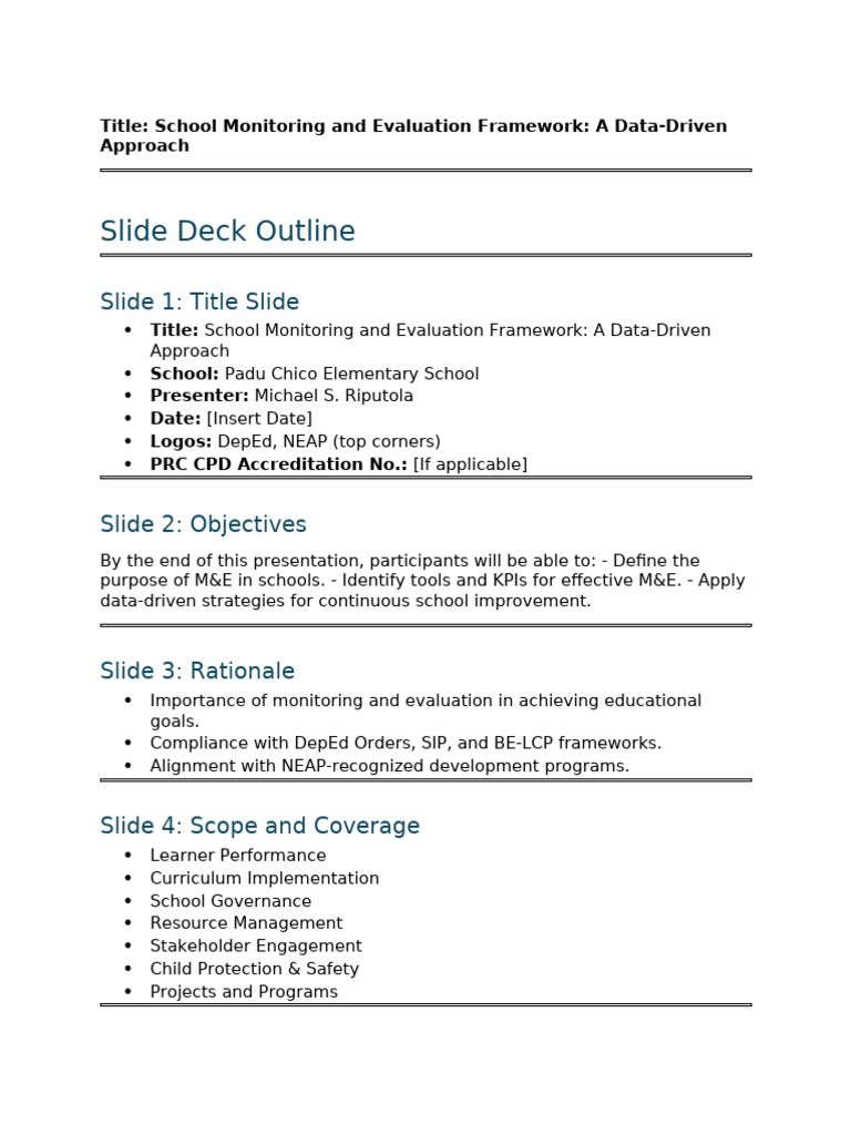Neap PRC Slide Deck | PDF | Evaluation | Performance Indicator