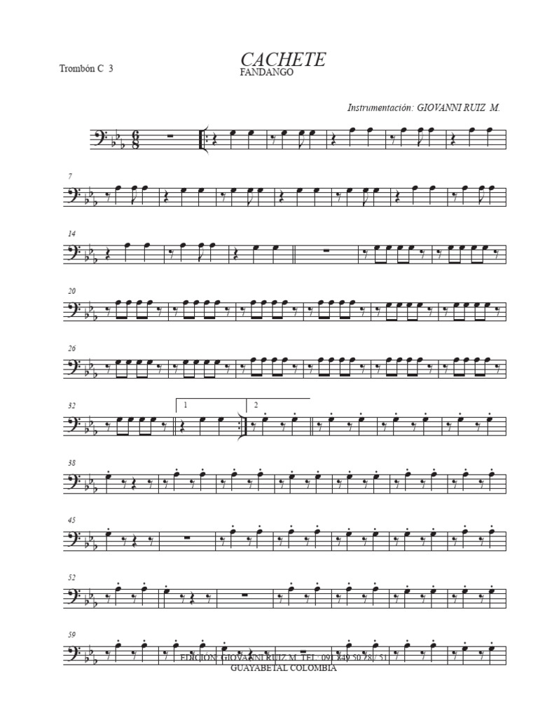 Cachete - Trombón C 3 | PDF
