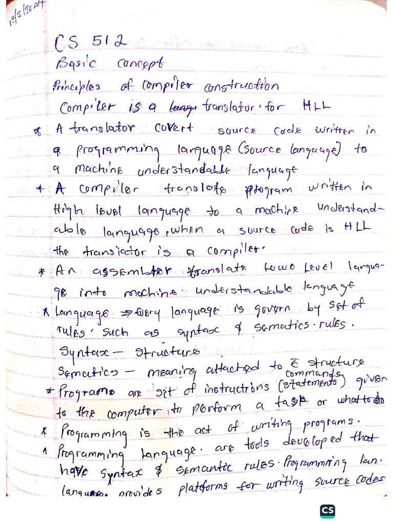CS 512 Compiler | PDF
