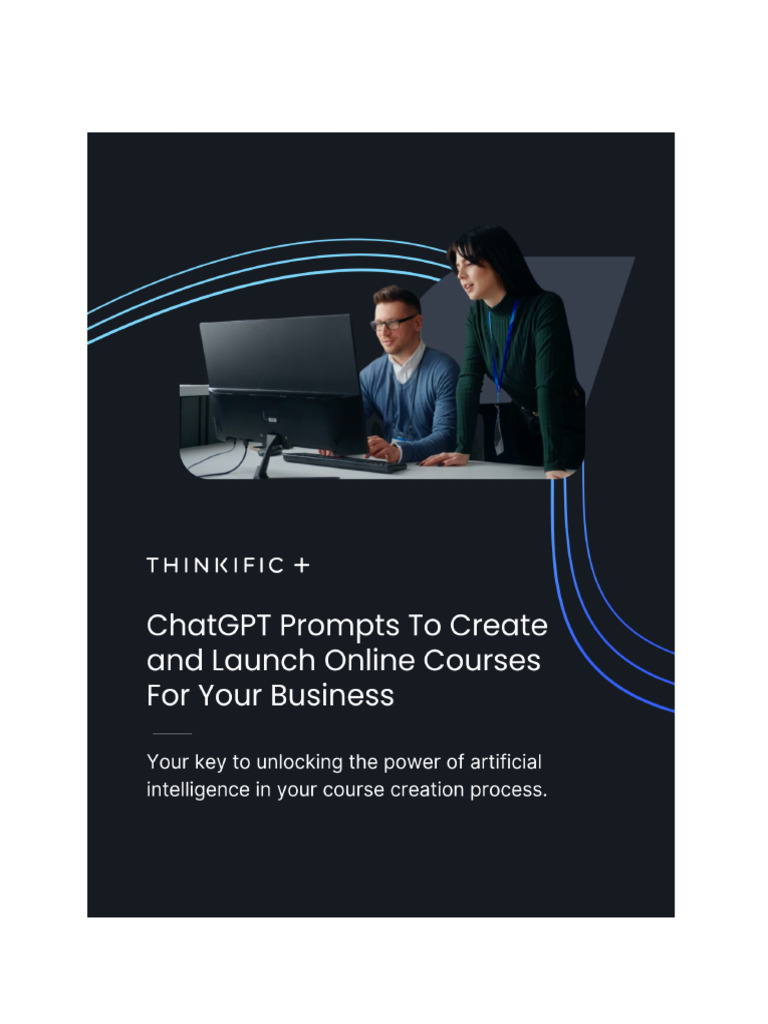 Ebook Thinkific Plus Webinar Worksheet - ChatGPT Prompts To Create and Launch Online Courses For ...