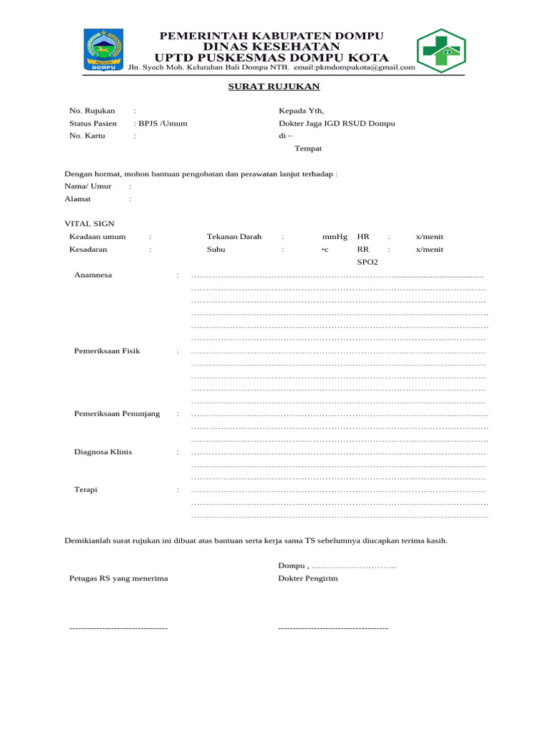 Form Suratrujukan IGD | PDF