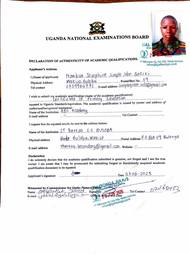 Declaration Letter | PDF