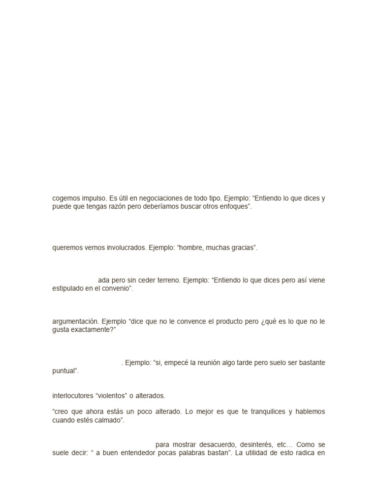 Diez T+®cnicas para Una Comunicaci+ N Asertiva | PDF