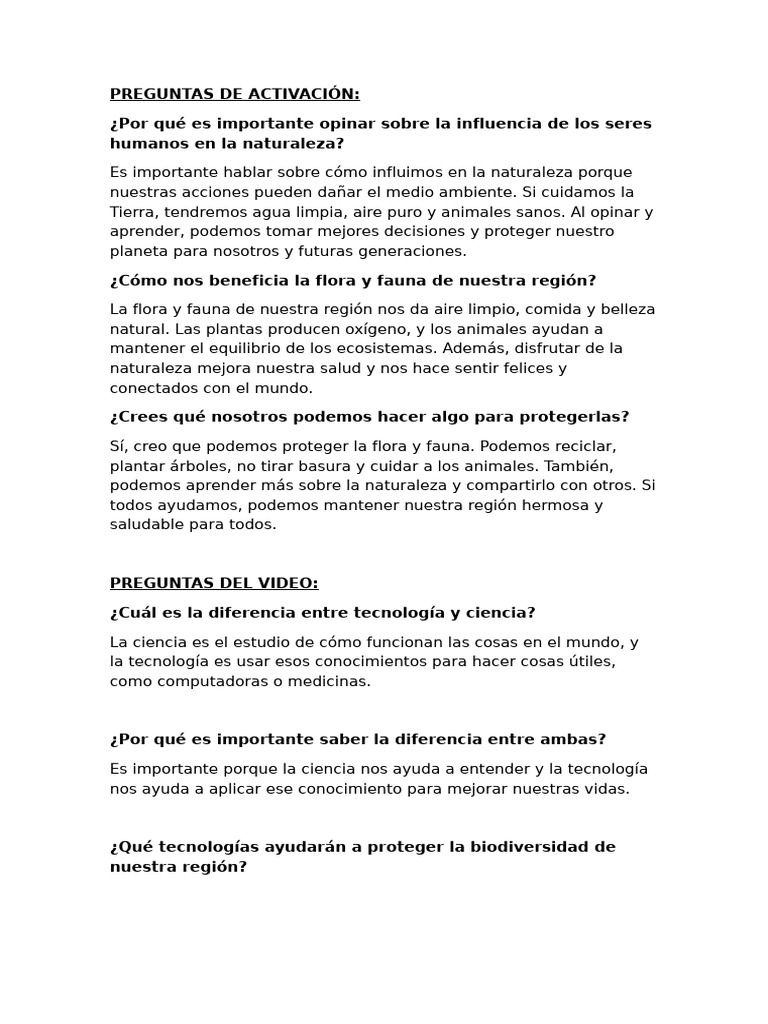 Preguntas de Ciencia | PDF