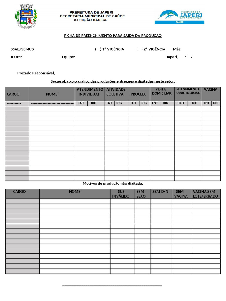 Folha de Espelho (Saída) | PDF