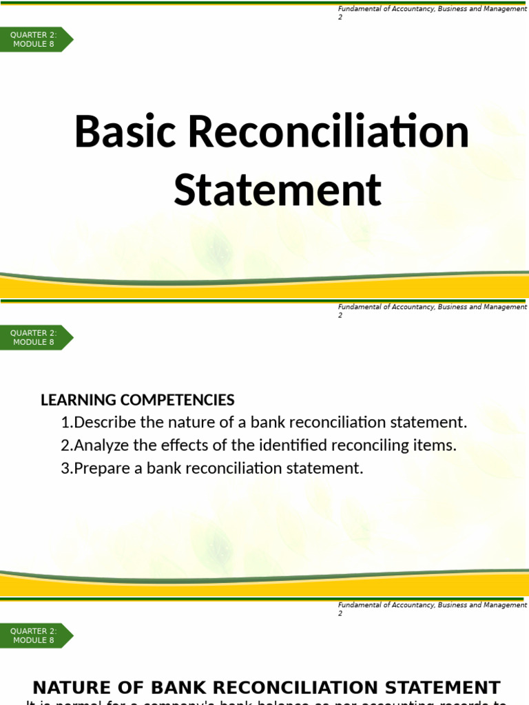 Fabm2 - Bank Reconciliation | PDF | Banks | Financial Services