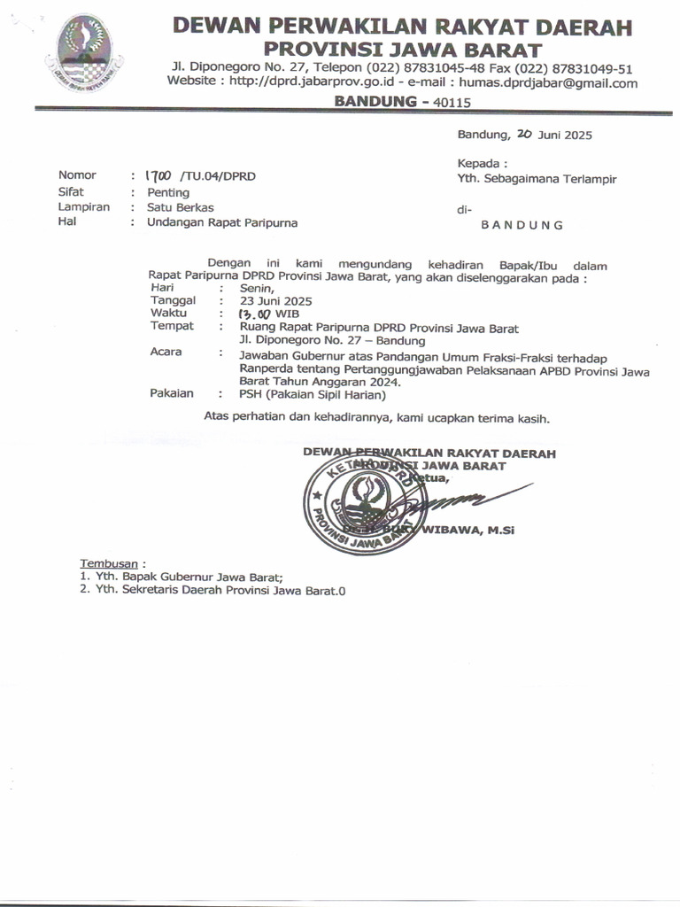 Agno 1055 - DPRD Und Rapat Paripurna 23 Jun | PDF