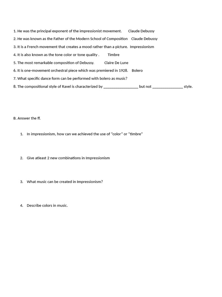 Mapeh 10 - Quiz | PDF