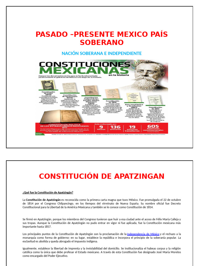 México: Soberanía y Constitución 1814 | PDF | México | Gobierno