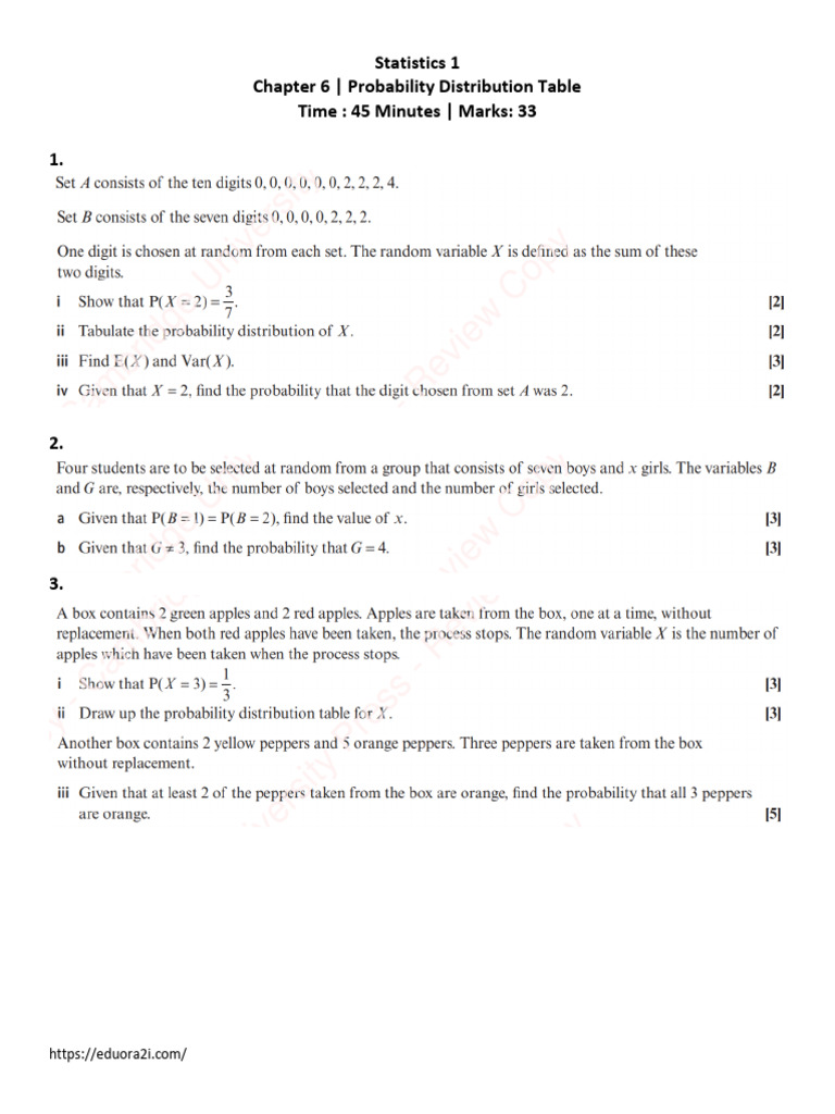 Chpater 6 Probability Distribution MS | PDF
