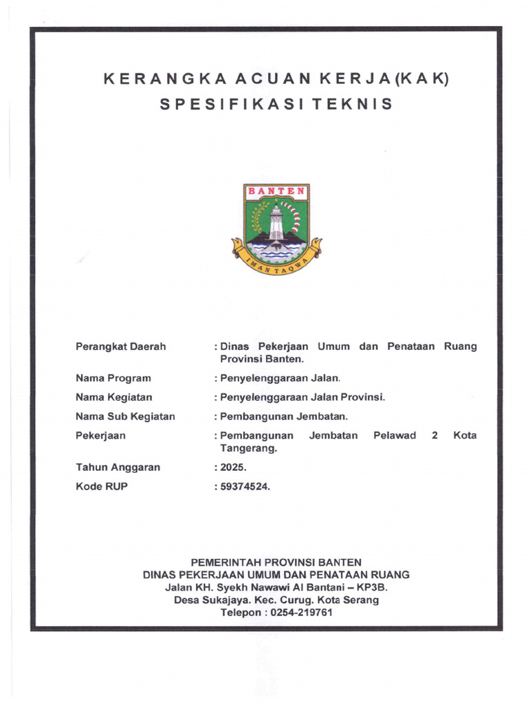 Spektek Jembatan Pelawad 2 | PDF