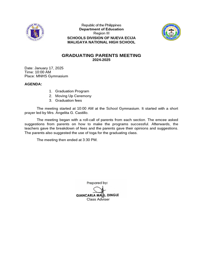 PTA Accomplishment Report 2022 | PDF