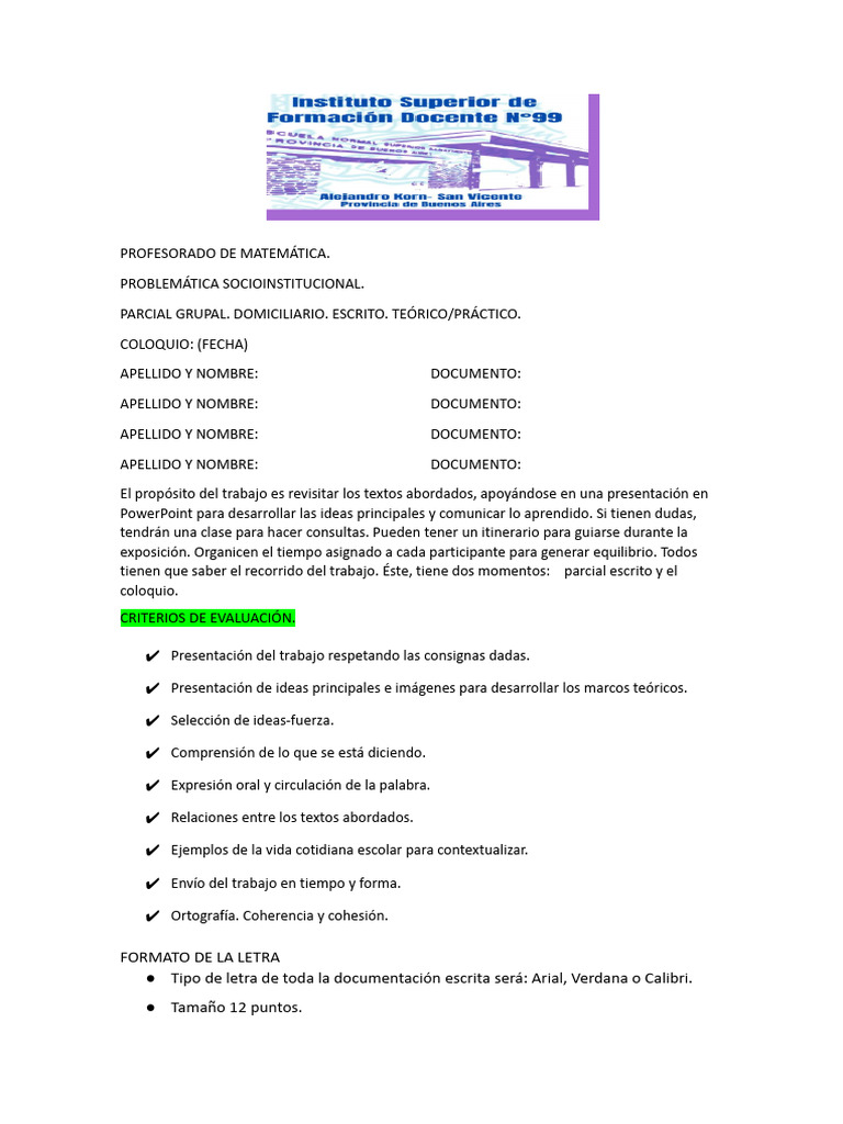 Profesorado de Matem-Tica. 1er - Parcial. 2025 | PDF