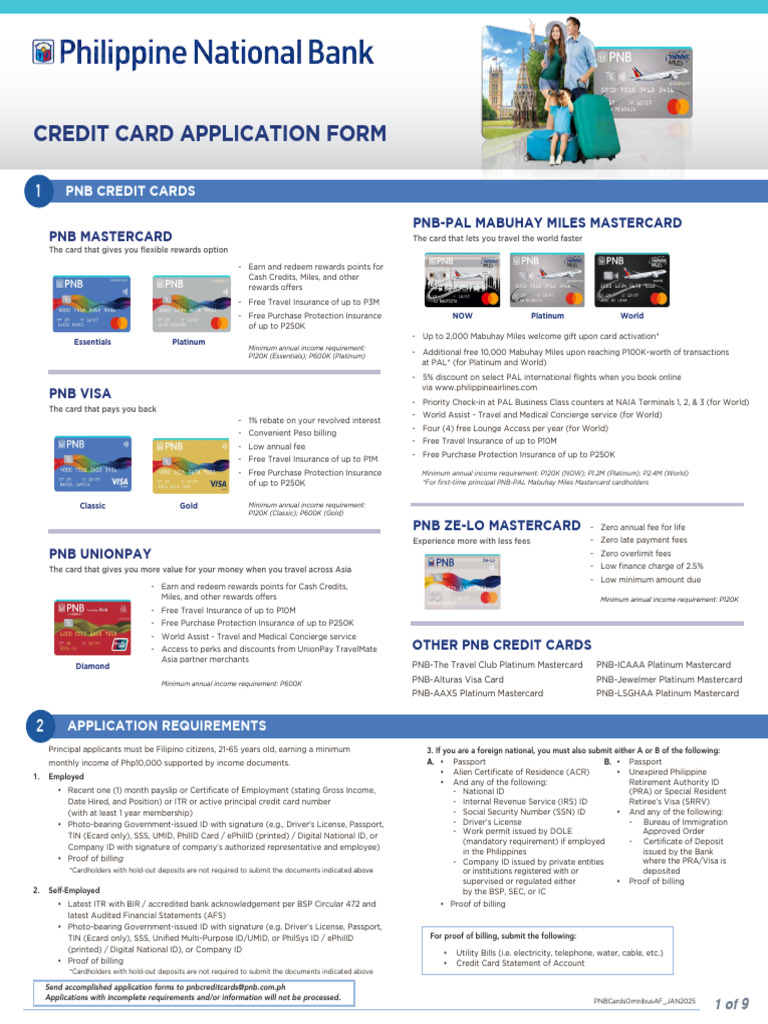 PNB Credit Card Application Form - Encrypted | PDF
