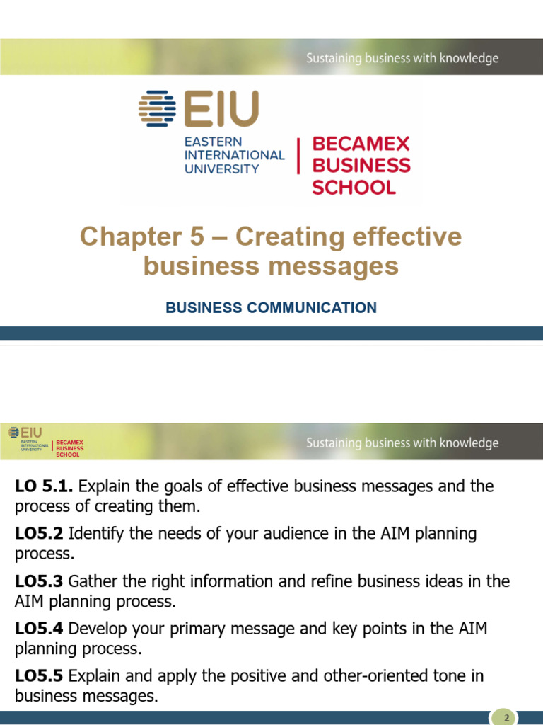 BUS 214 - W6 - Creating Effective Business Messages - AIM | PDF ...
