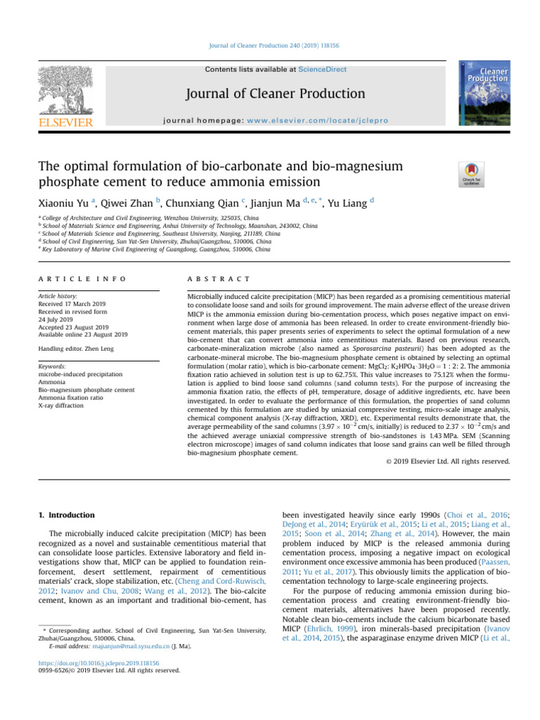 The Optimal Formulation of Bio-Carbonate and Bio-Magnesium | PDF ...