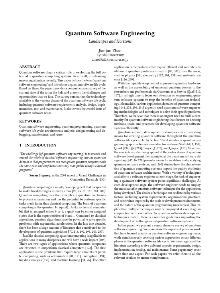 Quantum Software Engineering Overview | PDF | Quantum Computing ...