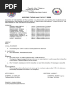 Minutes of Lupon Tagapamayapa | PDF
