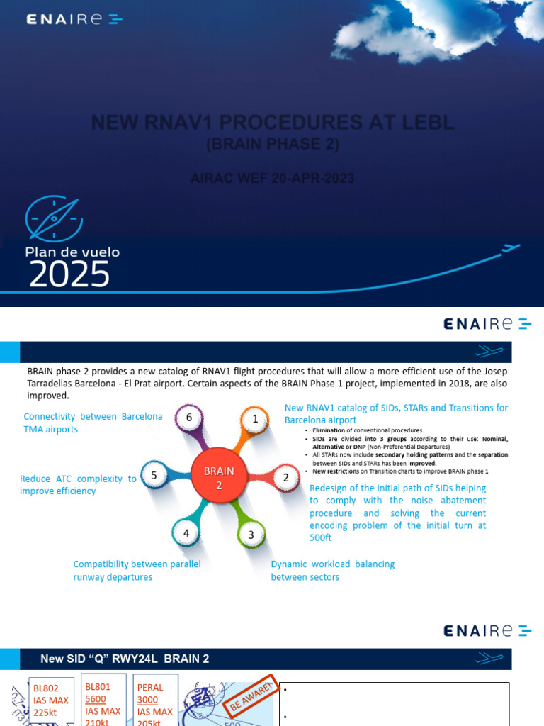 New Rnav Procedures at Lebl | PDF | Air Traffic Control | Transport