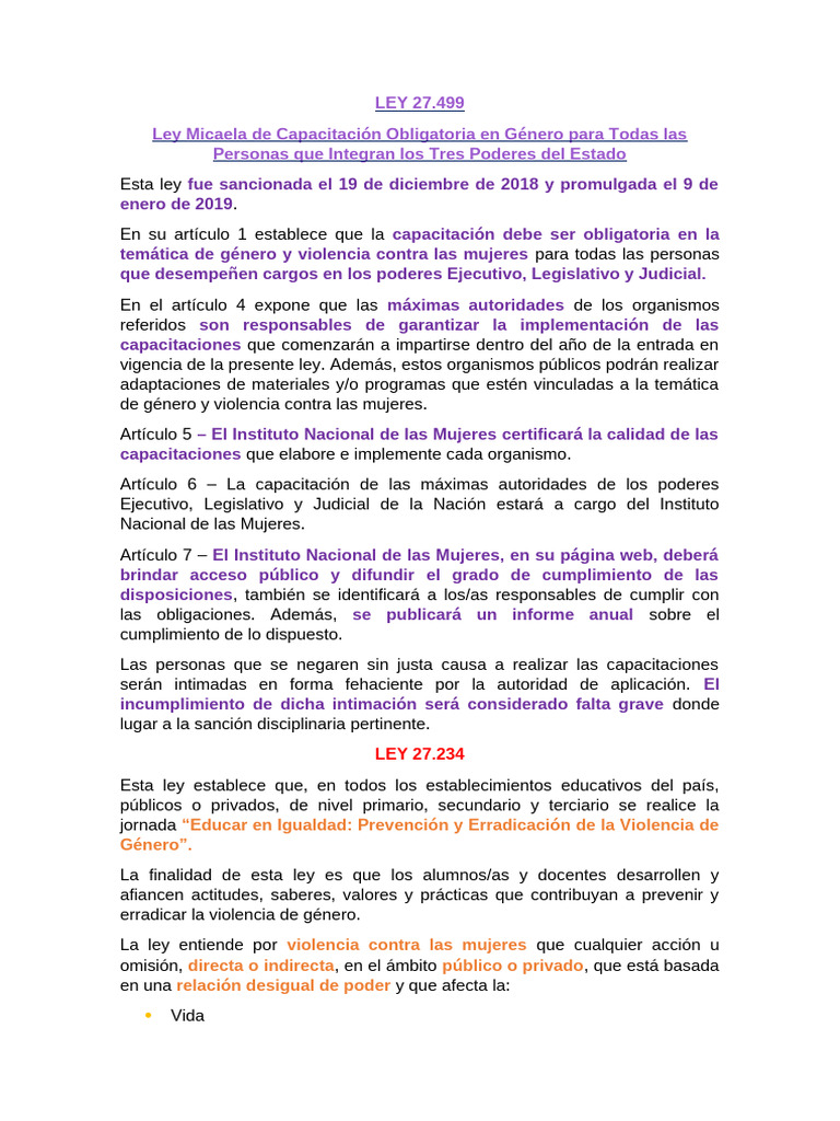 LEY Micaela | PDF | La violencia contra las mujeres | Justicia