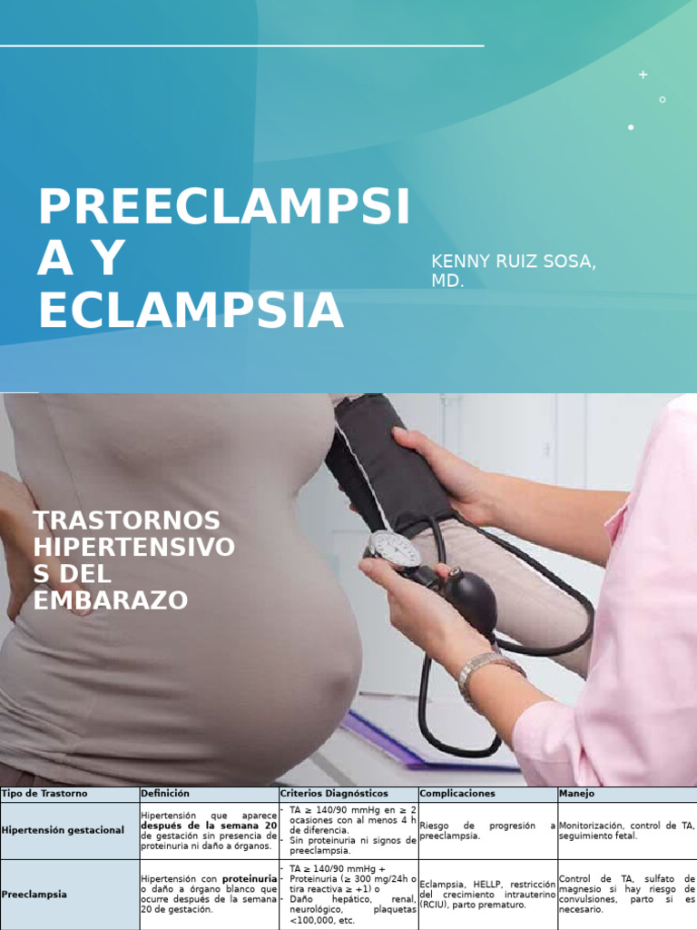 Preeclampsia y Eclampsia | PDF | Especialidades Medicas | Enfermedades y trastornos