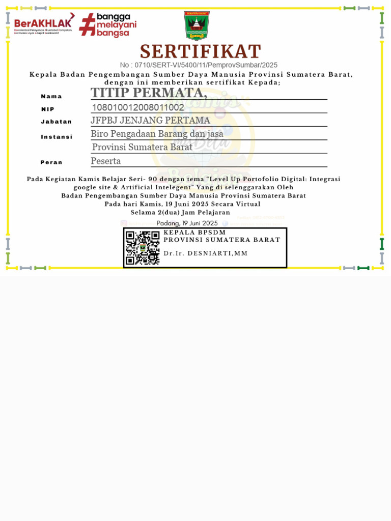Sertifikat Titip Permata, - 250623 - 075825 | PDF