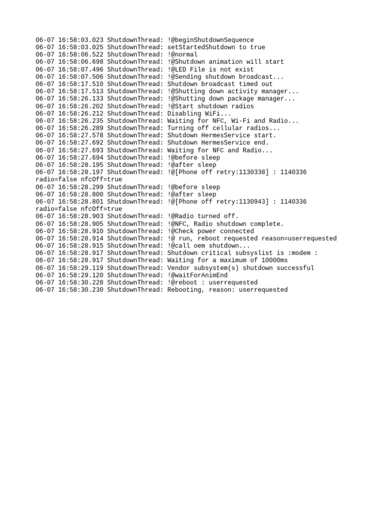 Shutdown Profile.3 | PDF