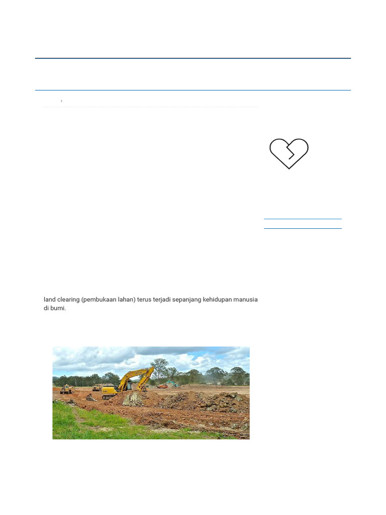 Definisi dan Prosedur Land Clearing | PDF