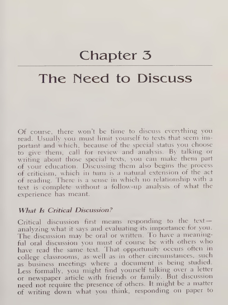 Critical Discussion Strategies Explained | PDF | Evidence | Judgment (Law)