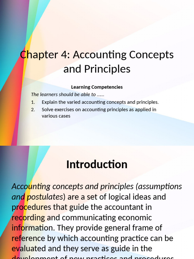 4accounting Concepts and Principles | PDF | Accounting | Going Concern