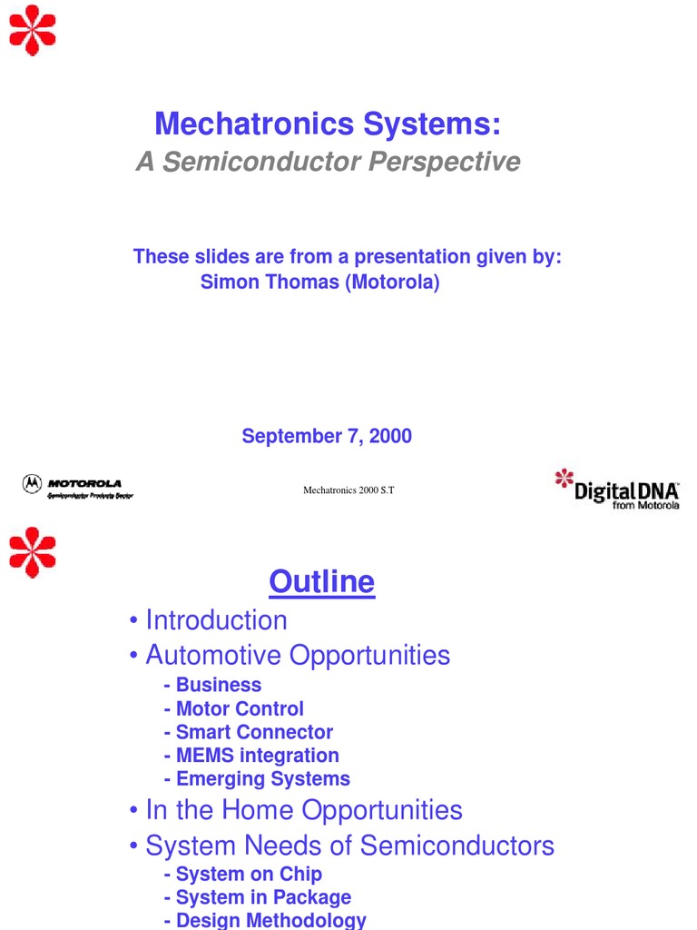 Mechatronics Systems:: A Semiconductor Perspective | PDF | Integrated ...
