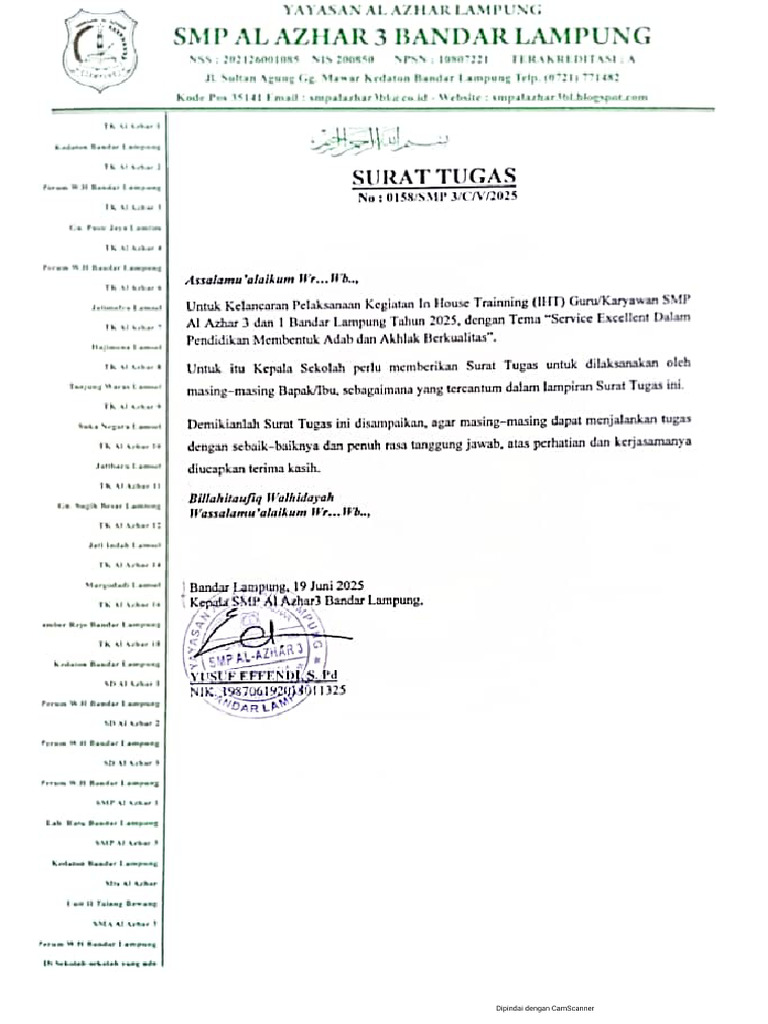 Surat Tugas Iht 2025 | PDF