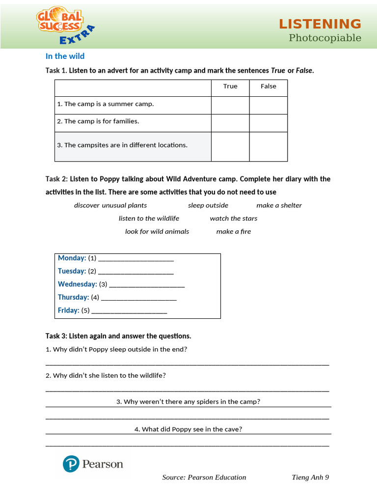 GS9 Unit 7 Extra - Listening | PDF